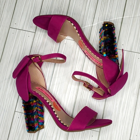 Betsey Johnson | Shoes | New Betsey Johnson Piata Sequin Heel ...